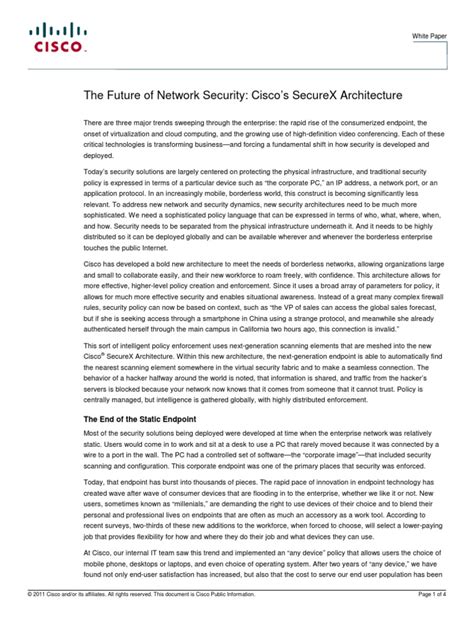 the future of network security cisco securex architecture pdf cloud computing computer