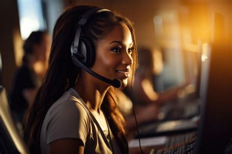 premium ai image callcenter operator in action providing exceptional