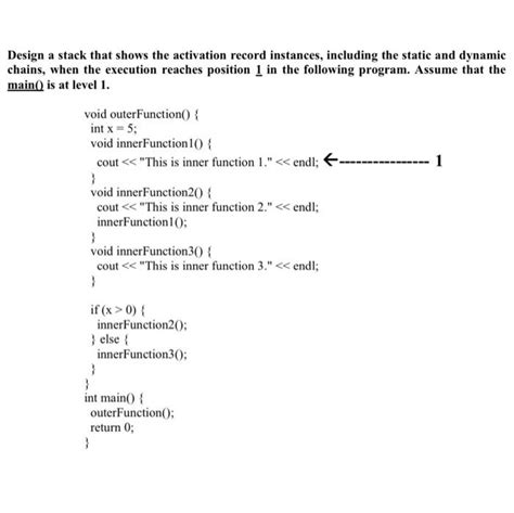 Solved Draw A Stack Stack That Shows The Activation Reco