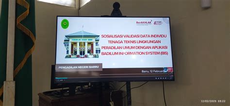Sosialisasi Validasi Data Individu Tenaga Teknis Lingkungan Peradilan