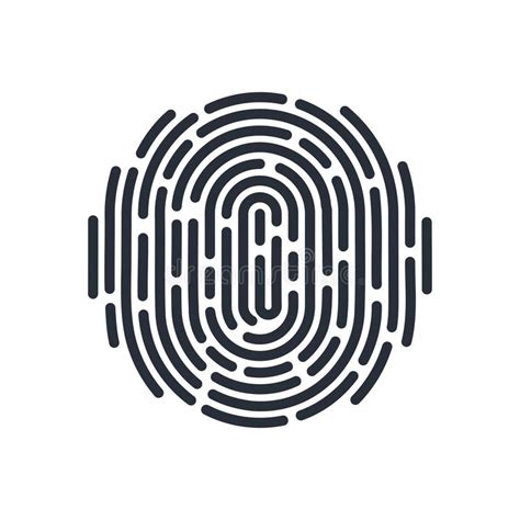 Cyber Security Fingerprint Scanning Identification System Finger Print On Circuit Stock Vector