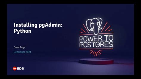 How To Install And Run Pgadmin Using The Python Package Youtube