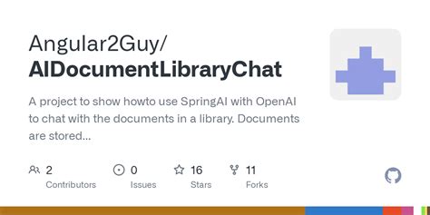 Github Angular2guyaidocumentlibrarychat A Project To Show Howto Use Springai With Openai To
