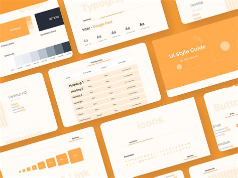 UI Style Guide Web UI Style Guideline Behance