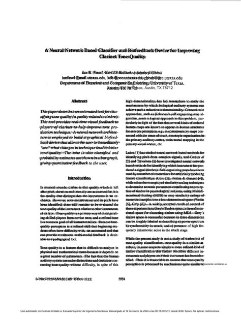 Aneuralnetworkbasedclassifierandbiofeedbackdeviceforimproving