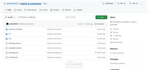 Nodejs Ecommerce Api مستقل