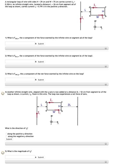 Solved A Rectangular Loop Of Wire With Sides H Cm And Chegg