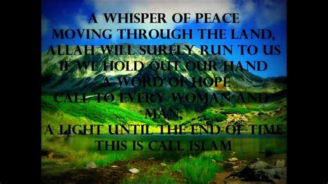 Nasheed Whisper Of Peace نشيد انجليزي مع الكلمات الانجليزية Youtube