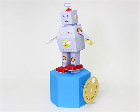 机关模型日本传动可动会动的3d立体纸模型玩偶diy手工创意纸玩具 阿里巴巴