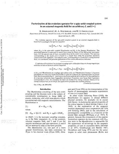 pdf factorization of the evolution operator for a spin orbit coupled