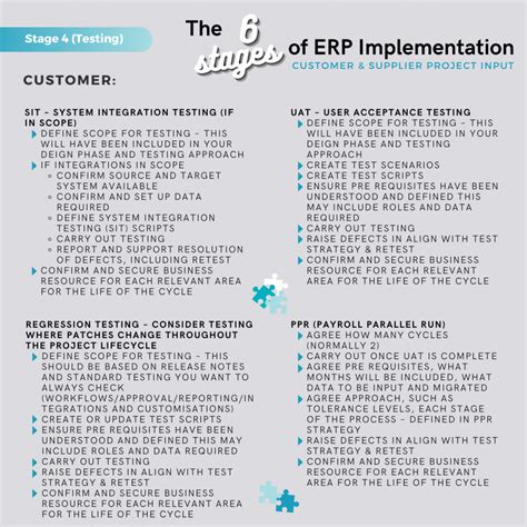 The 6 Stages Of Erp Implementation Infographic Series Quite Laterally