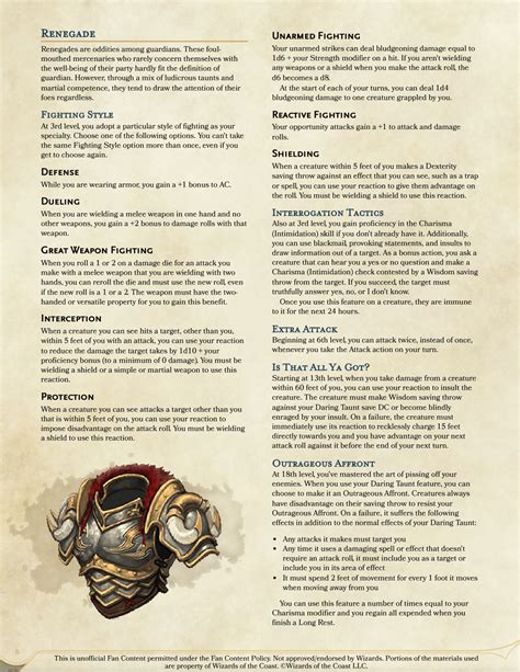 The Guardian Class V20 A True Tank Class For 5e Dandd Runearthedarcana