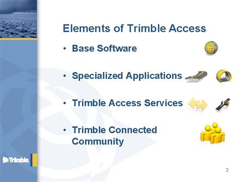 Trimble Connected Community Elements Of Trimble Access Base