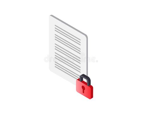 Privacy Of Document As The Document Being Locked Or Encrypted Stock