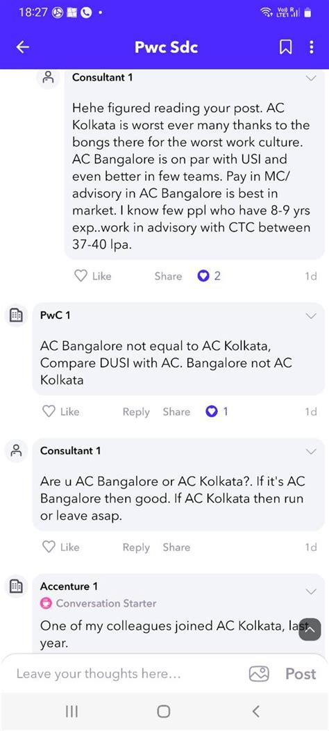 Anyone Has Insights In Pwc Ac Kolkata But For Thei Fishbowl