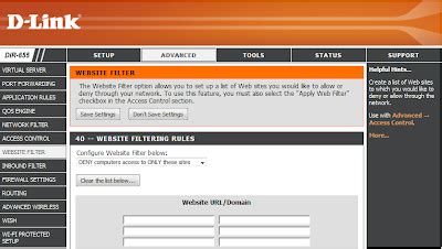 How To Block Websites Using D Link Router In Home Office CoreNetworkZ