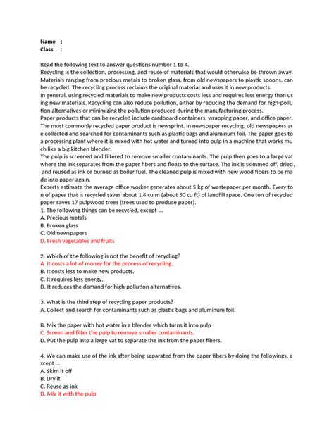 T 3 Quiz Of Explanation Text Pdf