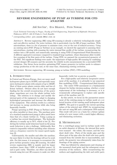 pdf reverse engineering of pump as turbine for cfd analysis