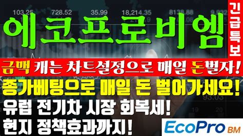 에코프로비엠주가전망 긴급속보 에코프로비엠 차트분석 목표가 세력들 평단가공개 에코프로비엠 에코프로비엠주가전망