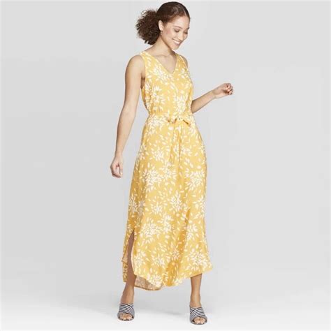 Target A New Day Yellow Dress Size Large Sleeveless Maxi Dress