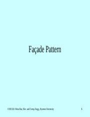 Design Pattern Facade pdf Façade Pattern COE528 Olivia Das Elec and Comp Engg Ryerson