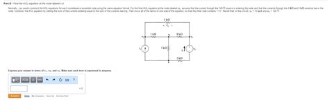 solved part d find the kcl equation at the node labeled v3