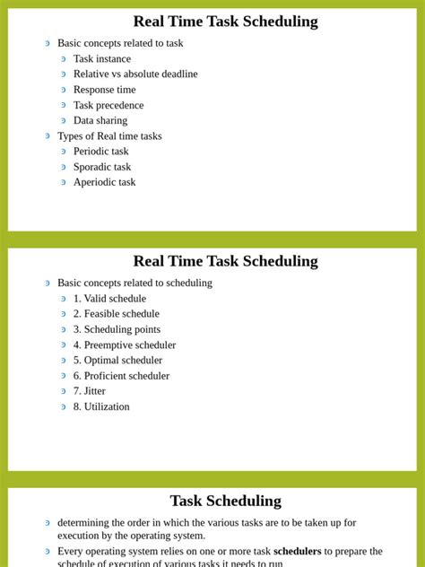 Real Time Task Scheduling2 Pdf Scheduling Computing Real Time