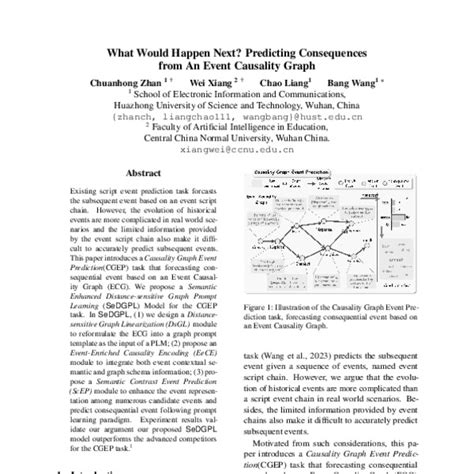 What Would Happen Next Predicting Consequences From An Event Causality Graph Acl Anthology