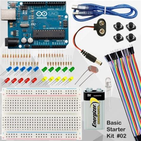 Basic Startup Kit 02 With Uno R3 Atmega328p 16u2 Plastic Container Duinolk The Biggest
