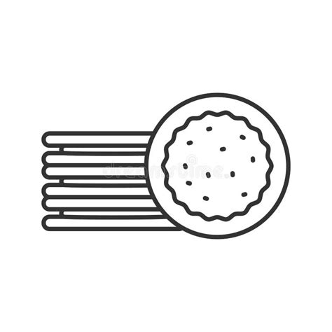 Web Cookies Linear Icon Modern Outline Web Cookies Logo Concept Stock