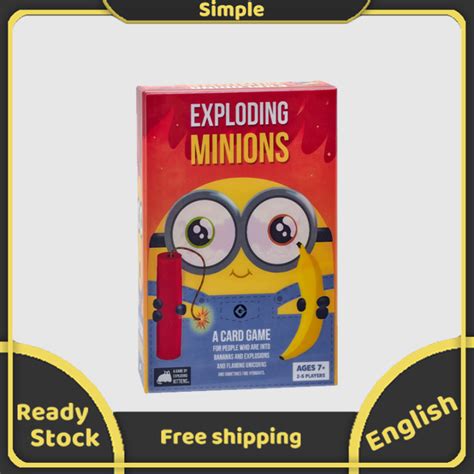 Exploding Minions Card Game English Version 2 5 Players From 7 Years Card Game Lazada Ph