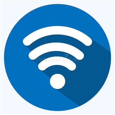 Icon Wifi Suitable For Mobile Apps Symbol Long Shadow Style Simple Design Editable Design
