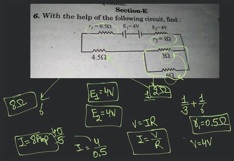 Section E With The Help Of The Following Circuit Find Filo