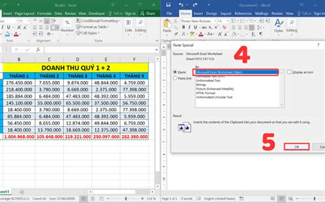 Chuyển Excel Sang Word Liên Kết Dữ Liệu Từ Excel Sang Word Tin Học