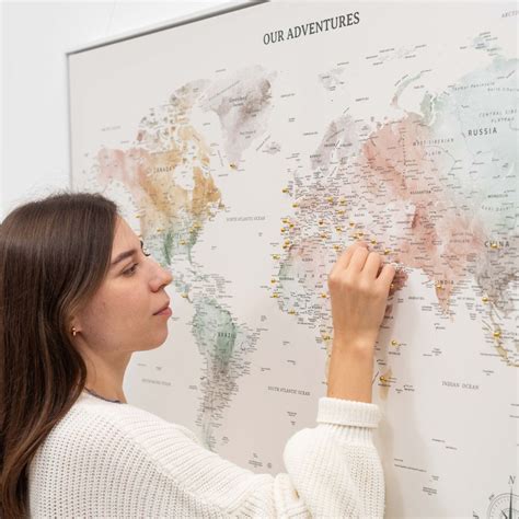 World Map On Canvas Colorful • Enjoy The Wood World Map On Canvas Colorful • Enjoy The Wood