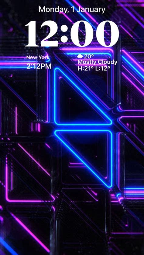 Purple IOS Lock Screen Widgets Lock Screen Wallpapers From ScreenKit App IOS Widgets
