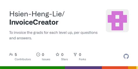 GitHub Hsien Heng Lie InvoiceCreator To Invoice The Grads For Each Level Up Per Questions