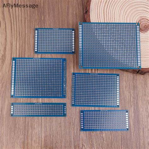 Afl 5pcs Pcb บอร์ดต้นแบบสีฟ้า 2x8 ซม 3x7 ซม 4x6 ซม 5x7 ซม 6x8 ซม 7x9 ซม สองด้านแผงวงจรสําหรับ
