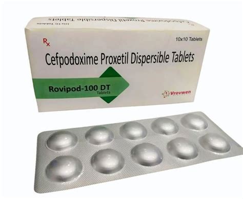Cefpodoxime 100mg Dispersible Tablets Packaging Size 10x10 At Rs 1300 Box In Panchkula