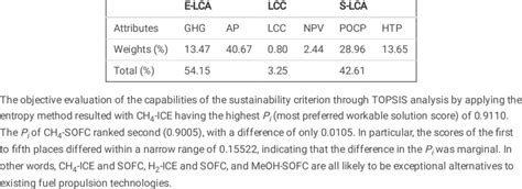 Objective Weights Obtained By The Entropy Method Sustainability