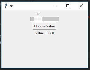 Python Scale Tkinter Scale Range Widget