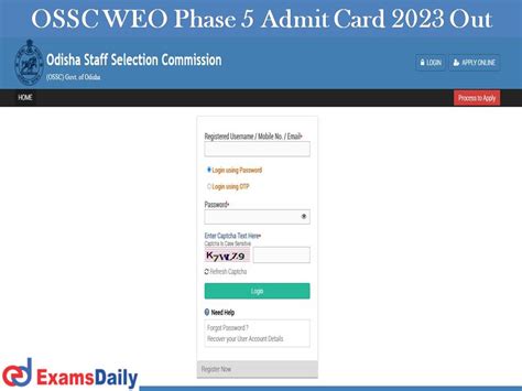 OSSC WEO Interview Call Letter Out Download Phase Final CV Viva Voce Test Date