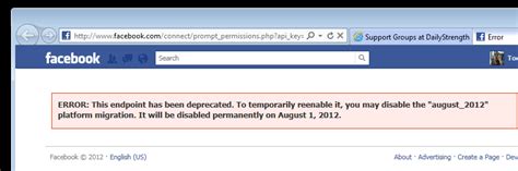Facebook Request For Permission Cannot Be Displayed In A Frame Stack