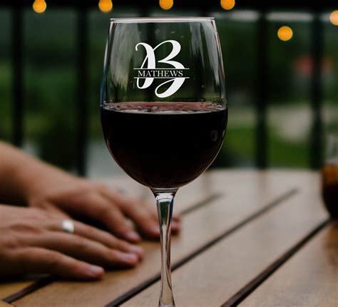 Etched Wine Glasses Personalized Stemmed Wine Glasses Engraved Wine