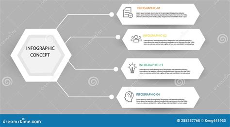 Infographic Idea Shape Data Vector Template Process Concept Step For