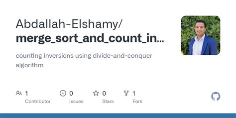 Github Abdallah Elshamymergesortandcountinversions Counting