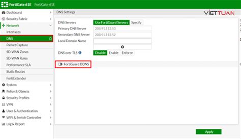 Hướng Dẫn Cấu Hình Ddns Trên Thiết Bị Firewall Fortigate