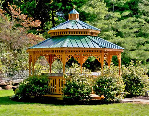 Treated Pine Double Roof Octagon Gazebos Gazebos By Material