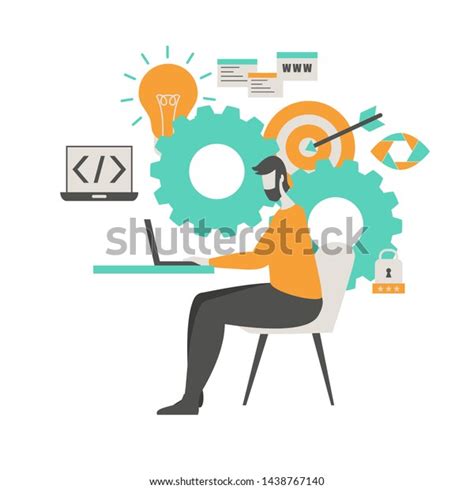 Coding Programming Concept Isolated Vector Illustration Vector De Stock Libre De Regalías