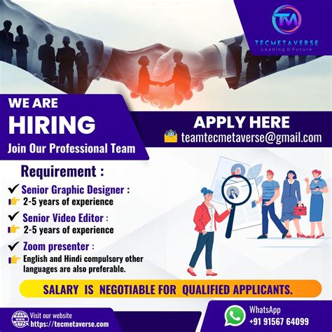 Tecmetaverse Official On Linkedin Hiringnow Joinourteam Innovationopportunity